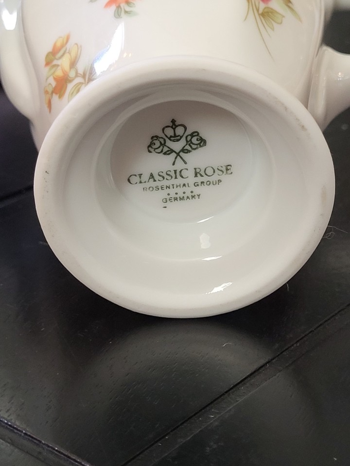 Rosenthal Group CLASSIC ROSE Tea Pot Creamer Sugar Lot Tea Service ...