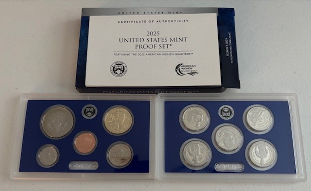2025 US MINT PROOF SET-10 Coin Set from the San Francisco Mint in OPG ...