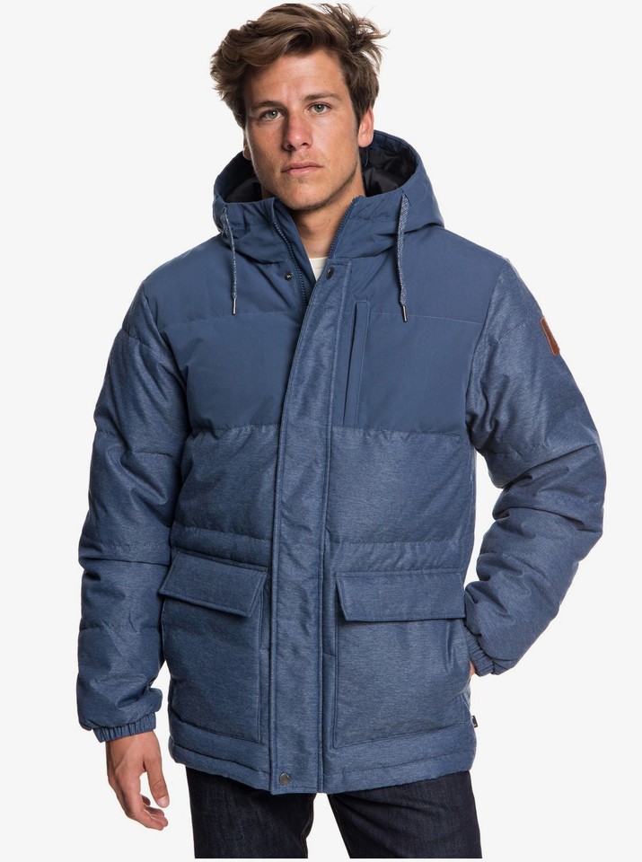 Quiksilver Men's Full Fin Waterproof Hooded Puffer Jacket Blue M XL XXL ...