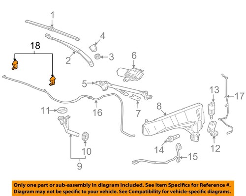 GM OEM 08-17 Enclave Windshield Wiper Washer Components-Washer Nozzle ...