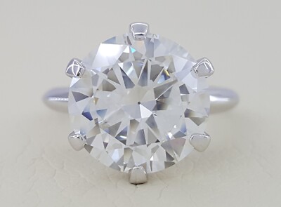 Round Diamond Solitaire Platinum 5.06 ct Engagement Ring J/VS1 GIA Rtl ...