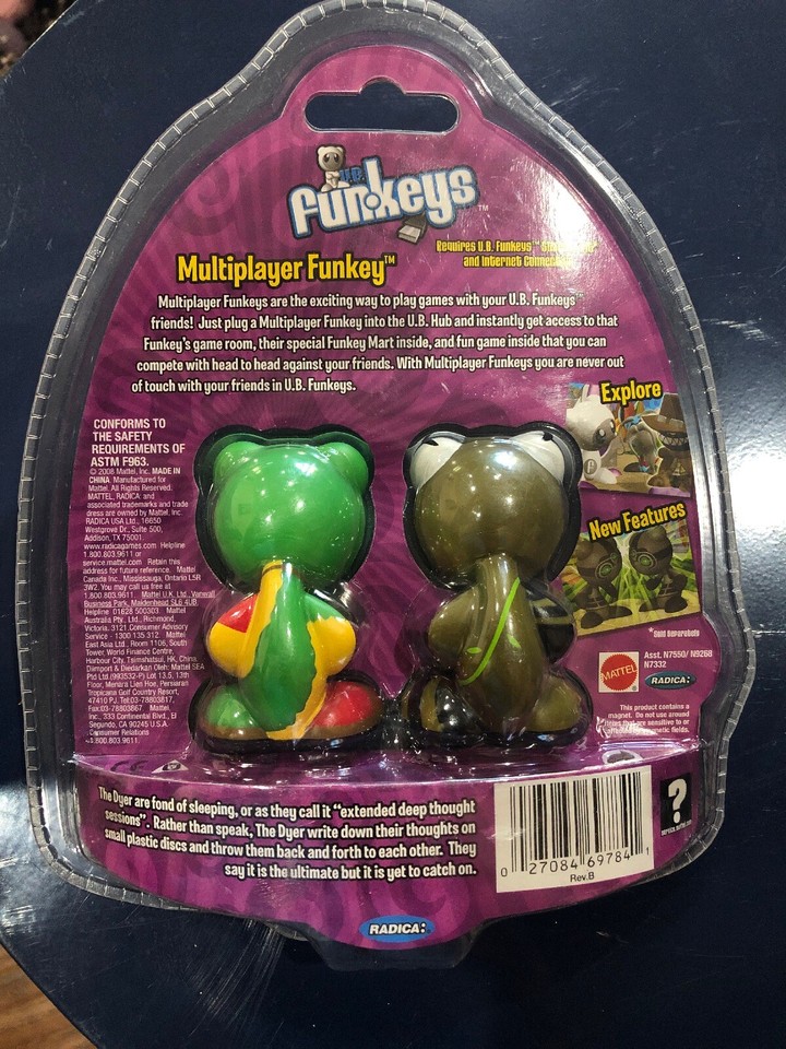 U.B. FUNKEYS "DREAM STATE" (S3) MULTIPACK - TIKI (brown) & DYER (green ...