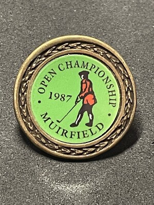 1987 Open Championship 7/8" Stem Golf Marker - Muirfield Golf Links - A ...