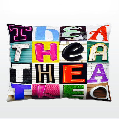 Personalized Pillow featuring the name THEA in photos of actual sign ...