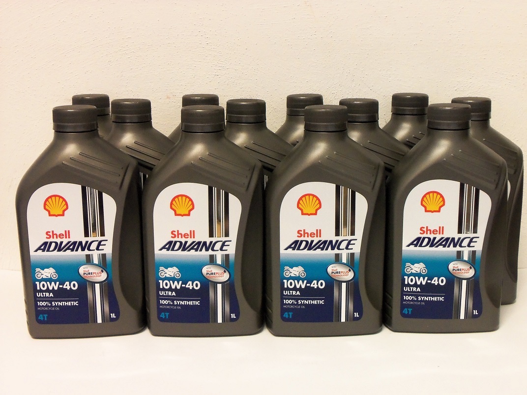 7,74€/l Shell Advance Ultra 4T 10W-40 12 x 1 L fully syn 4-stroke oil ...