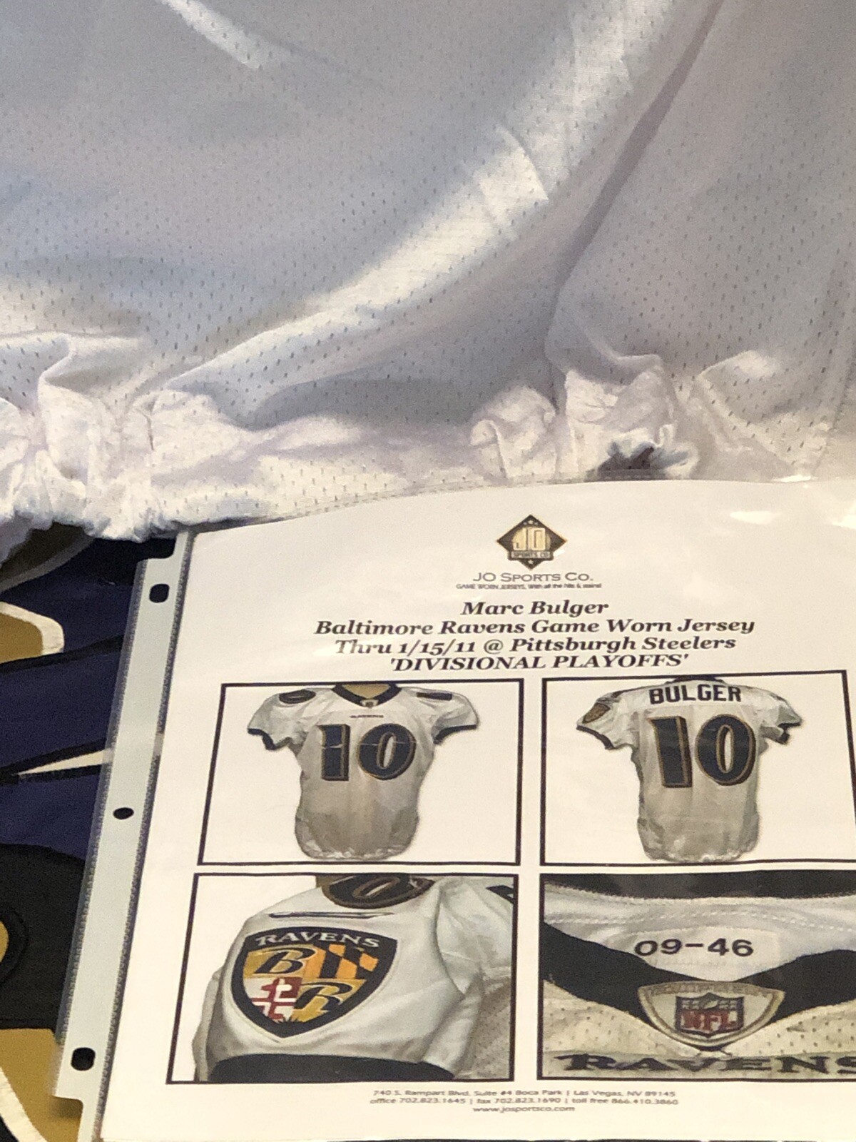 Baltimore Ravens Marc Bulger The Last Jersey He Wore In A Game Ever | eBay