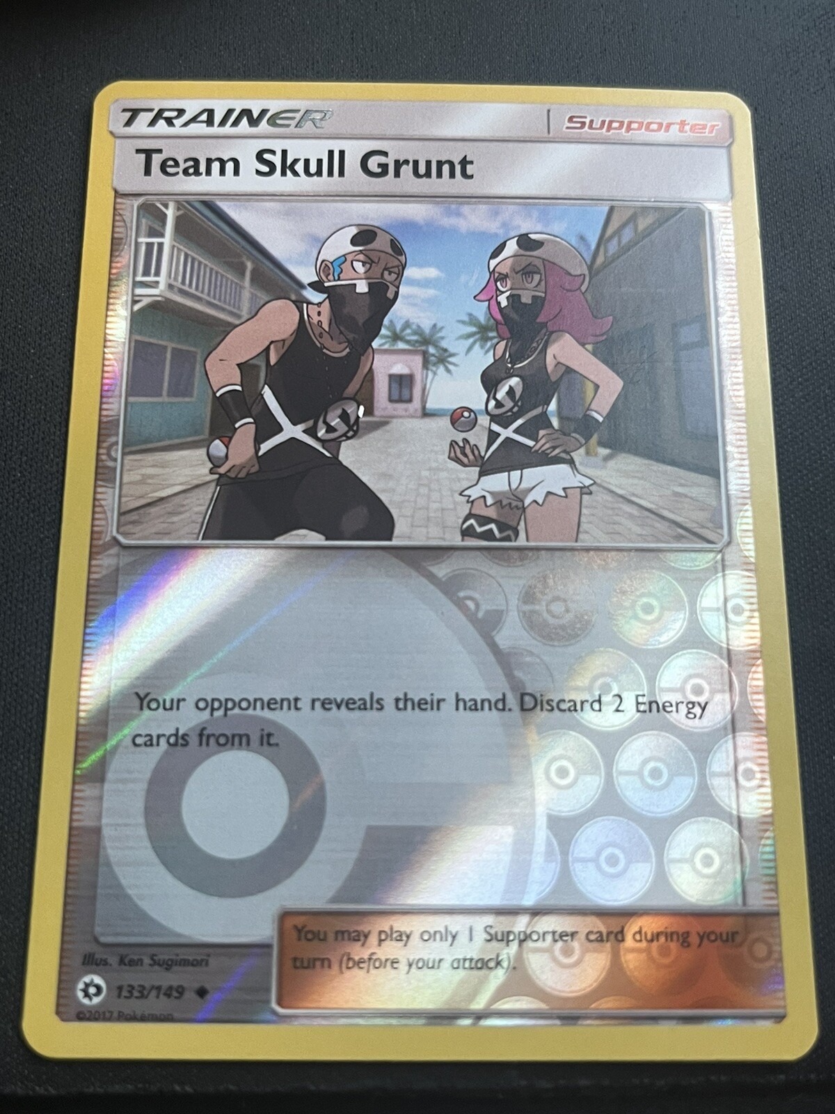 Pokémon Tcg Team Skull Grunt Sun And Moon Base Set 133 149 Reverse Holo