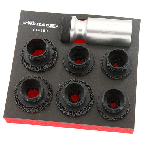 WHEEL STUD HUB CLEANING TOOL IMPACT DRIVE FOR HGV RUST REMOVING SET | eBay
