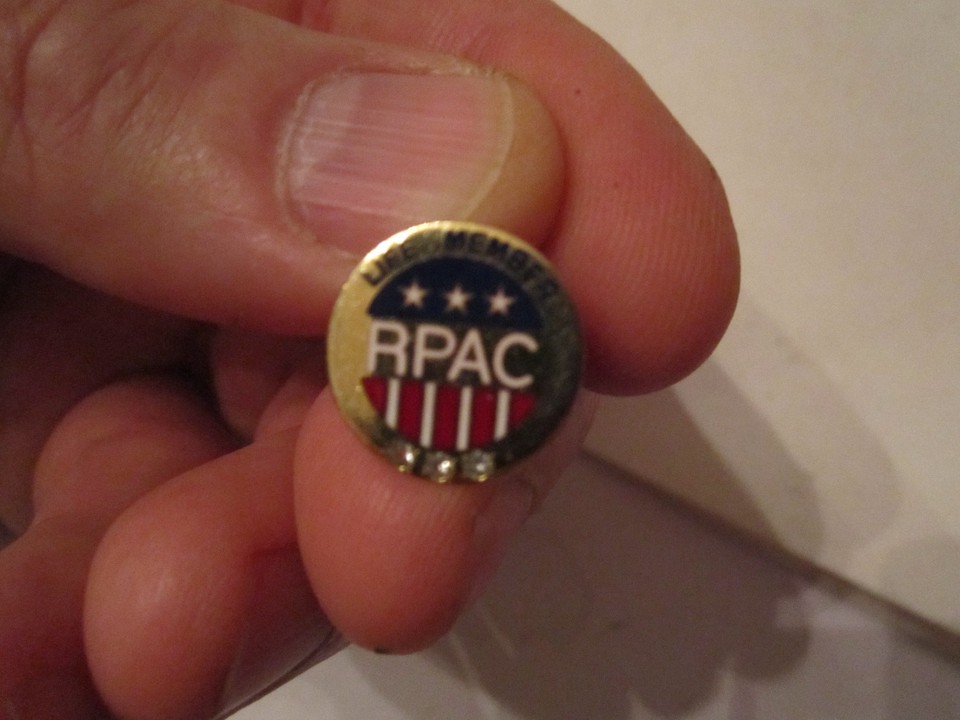 VINTAGE RPAC LIFE MEMBER LAPEL PIN WITH 3 DIAMONDS - BOX BBK | eBay