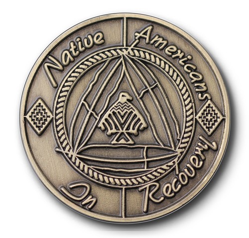 Native Americans In Recovery"Healing Hoop" AA 12 Step Bronze Coin ...