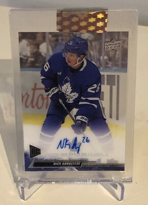 2022-23 Upped Deck Clear Cut 🔥Nick Abruzzese🔥 Toronto Maple Leafs ...