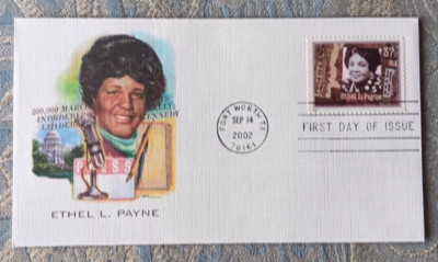 ETHEL PAYNE WOMEN IN JOURNALISM BLACK COLUMNIST FLEETWOOD CACHET FDC ...