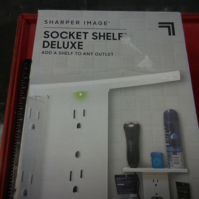 Sharper Image Socket Shelf Deluxe 8 Port Surge Protector Wall Outlet ...