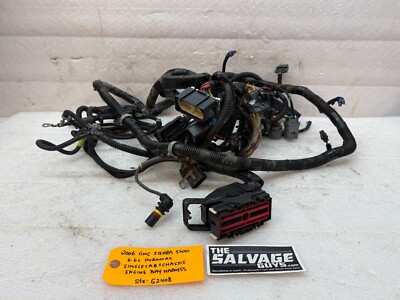 06 07 GMC CHEVROLET 2500HD DURAMAX 6.6 LBZ ENGINE BAY MOTOR PCM WIRING ...