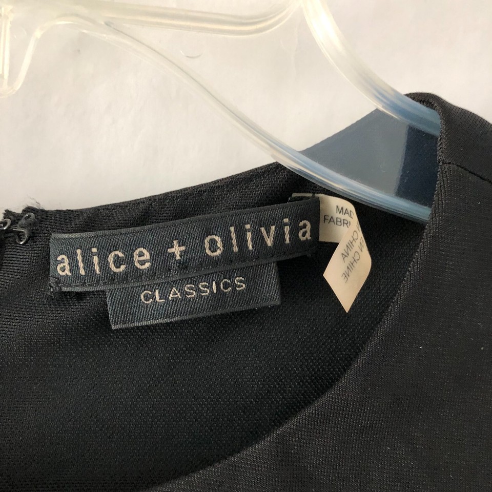 Alice + Olivia Women's Black Top Size 12 Cropped Sleeveless Formal Tank ...