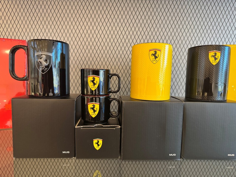 Ferrari Essential Mug in Porcelain YELLOW W/Logo **OFFICIAL NEW In Box ...