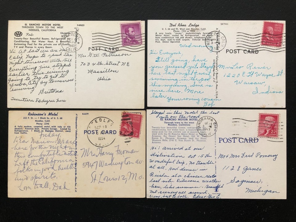 [4] Needles California Route 66 Motel postcards [all posted] | eBay