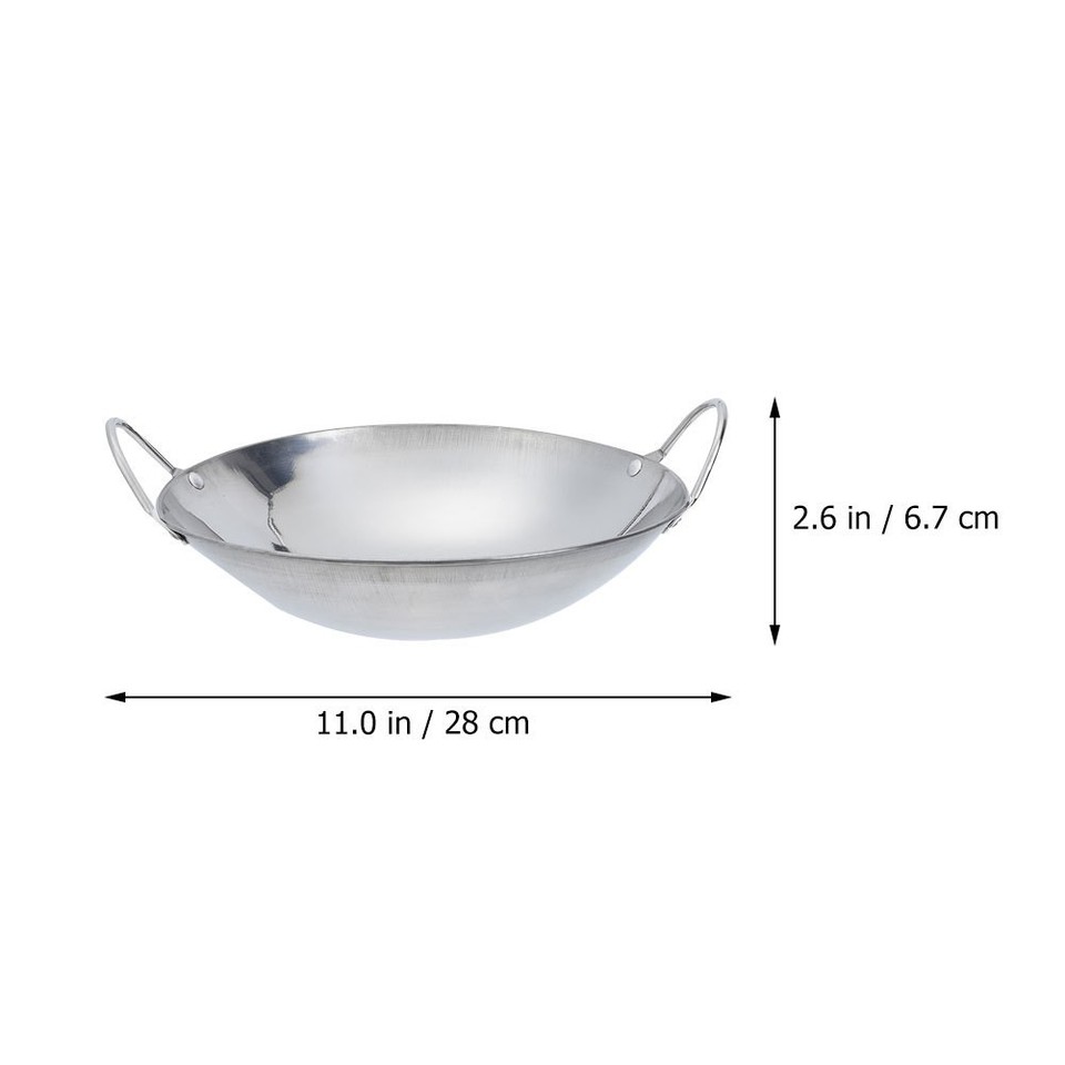 Double Handle Stainless Steel Cooking Pot Large Round Pan For Kitchen ...