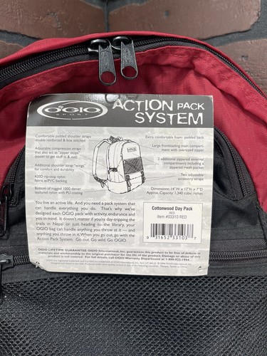Vintage OGIO Sport Backpack 1996 NEW OLD STOCK Red Black Sundrop | eBay