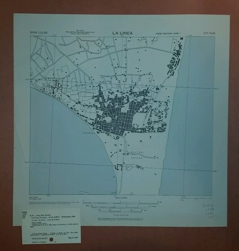 1943 US Army Map City Plan of La Linea Spain | eBay UK