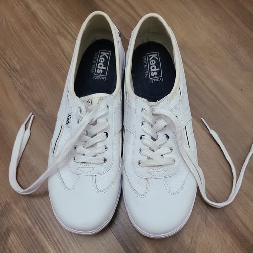 Keds Memory Womens Size 9 White Leather Sneaker Shoes | eBay