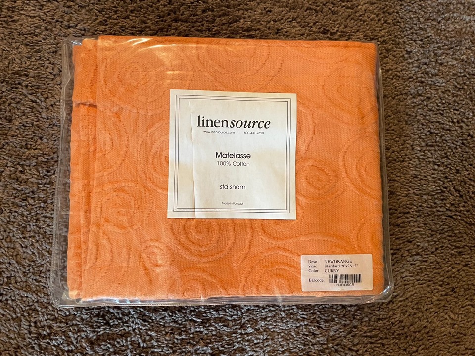 2Pc Lot Linensource Matelasse Standard Cotton Pillow Shams Yellow ...