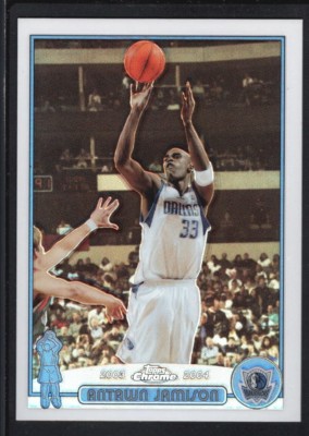 ANTAWN JAMISON 2003/04 TOPPS CHROME #61 REFRACTOR MAVERICKS SP MINT ...