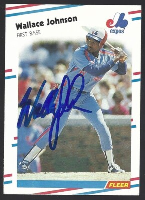 1988 Fleer baseball #186 Wallace Johnson IP autograph signed card | eBay