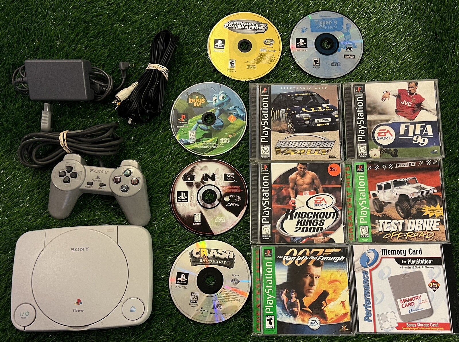 Sony PlayStation PSone Slim SCPH-101 Console Bundle 10 Games Controller ...