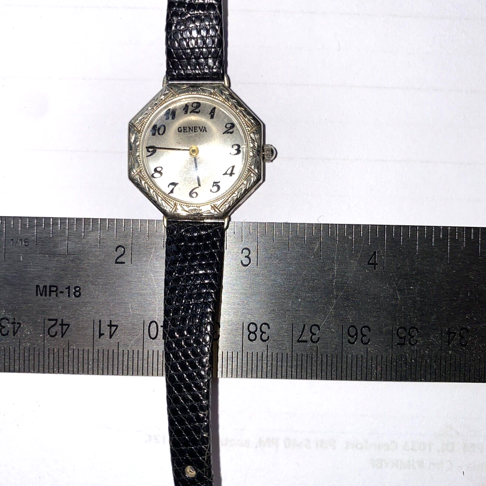 Vintage Geneva Octagon Womans Watch - Sterling Silver | eBay
