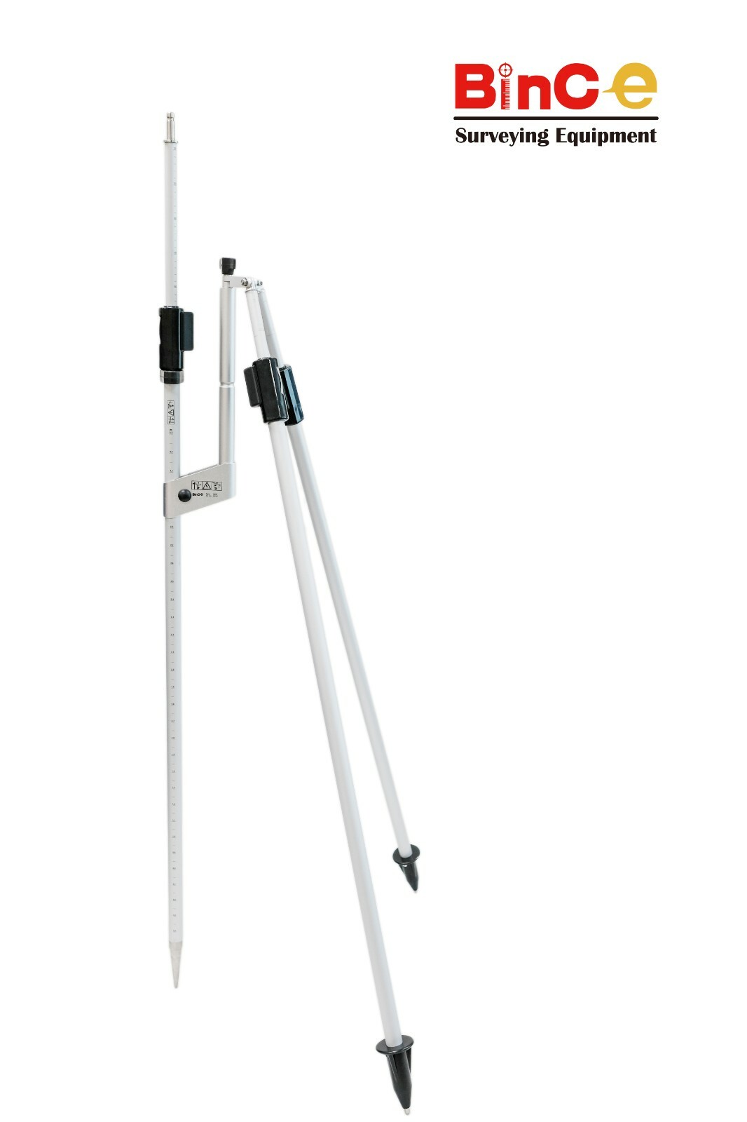 Bince 2.15M Telescopic Reflector Prism Pole with Dual Strut Support ...