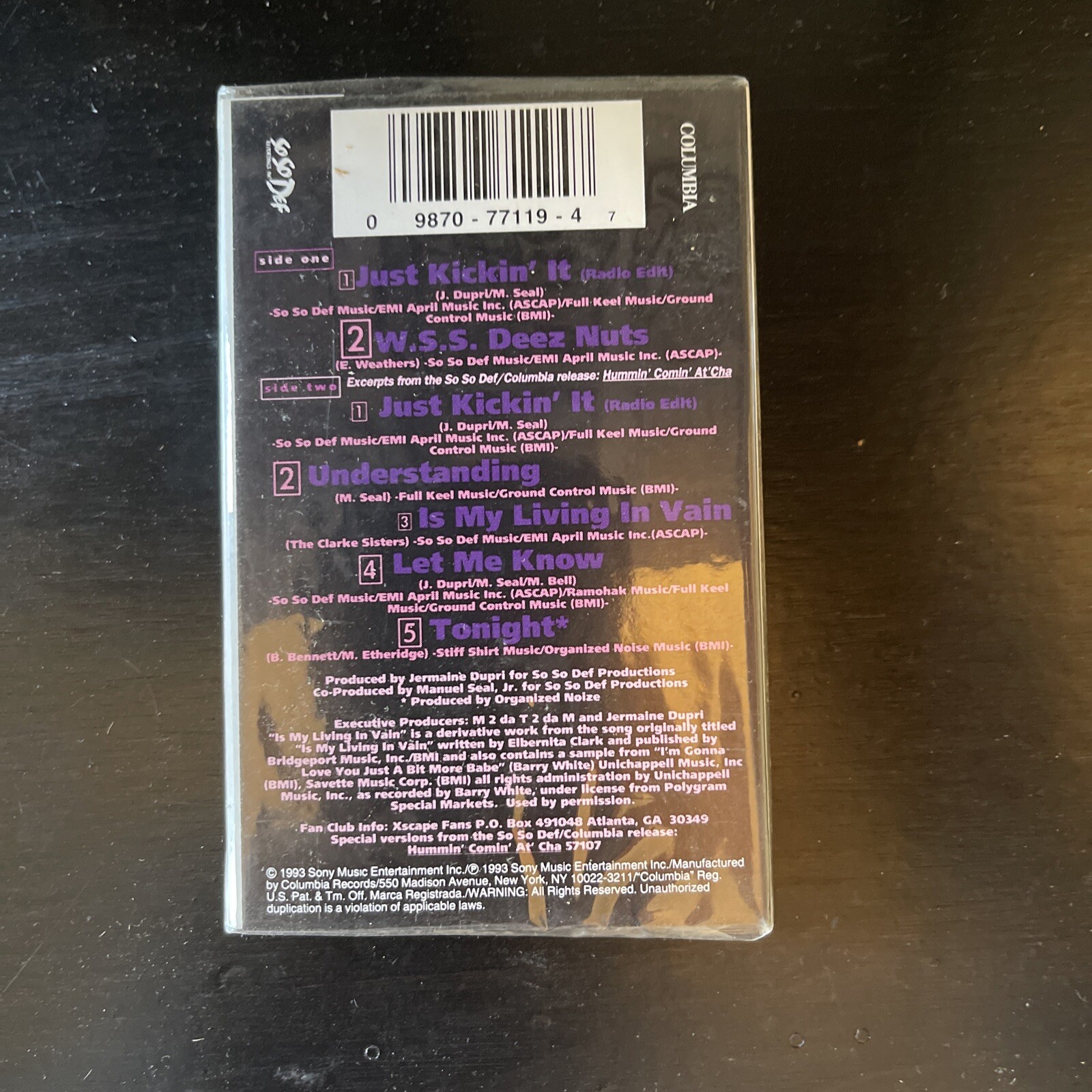 Just Kickin' It [EP] [Single] by Xscape (Cassette, Sep-1993, Columbia ...