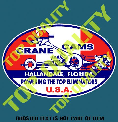 VINTAGE CRANE CAMS Decal Sticker Vintage Americana Hot Rod Rat Rod ...