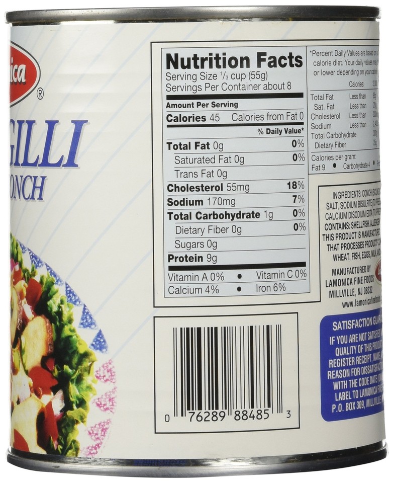 Lamonica Fine Foods Scungilli, Sliced Conch, 29-Ounce | eBay