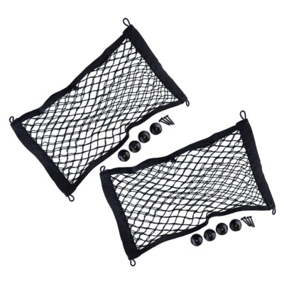 2x Car Stretchable-Small Cargo Net-Pocket Trunk-Side Elastic Storage ...