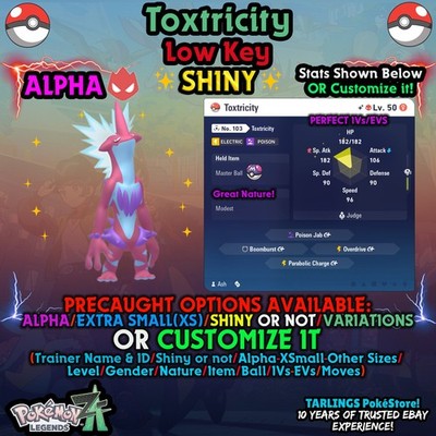 Pokemon Legends ZA 🦖 Toxtricity Low Key SHINY [LVL 50] ALPHA 🎗️ IVs/EVs ...