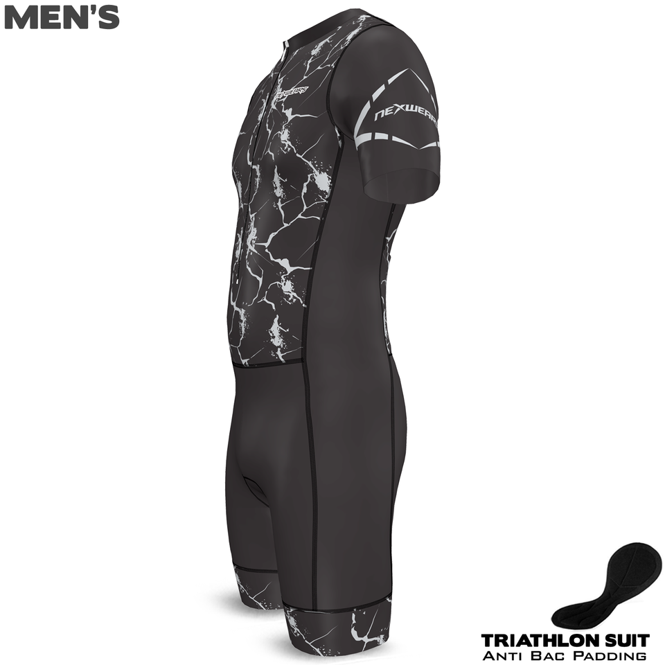 Men Triathlon Trisuit Cycling Running Swimming Jumpsuit Tri Skinsuit ...