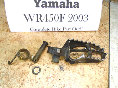 Yamaha Wr450f WR250F 03 OEM L&R Side Foot Pegs & Pin + Spring 5ET-27411 ...