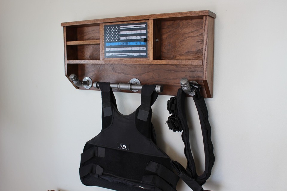 Wall Mounted Police Duty Gear Rack - Cop Caddy - Warrior Rack | eBay