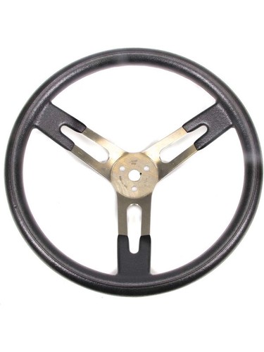 Sweet Steering Wheel 17 in Diameter 3 Spoke 3 in Dish Black Rubberi ...