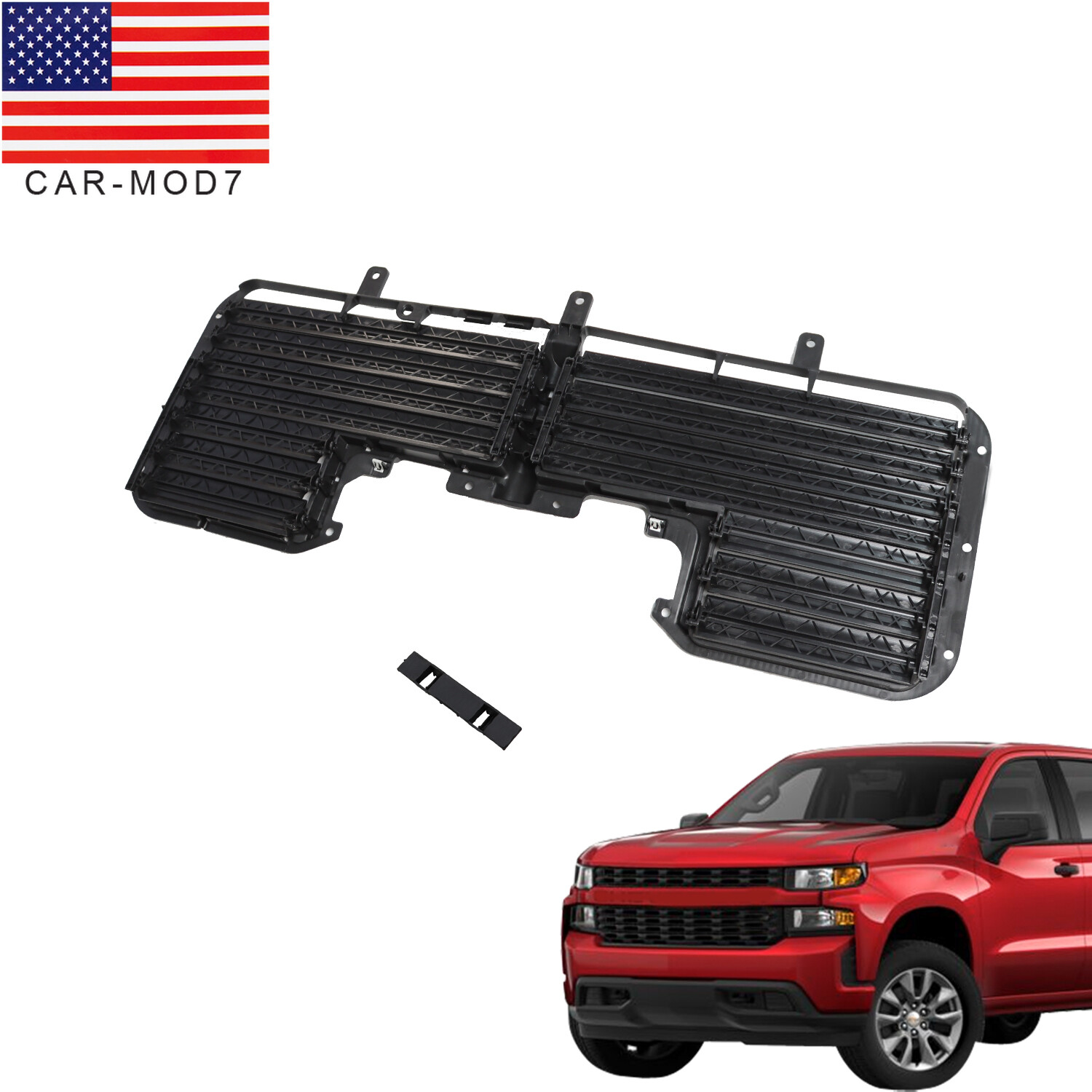 For Chevrolet Silverado 1500 GMC Sierra 2017 2018 2019 Radiator Shutter ...