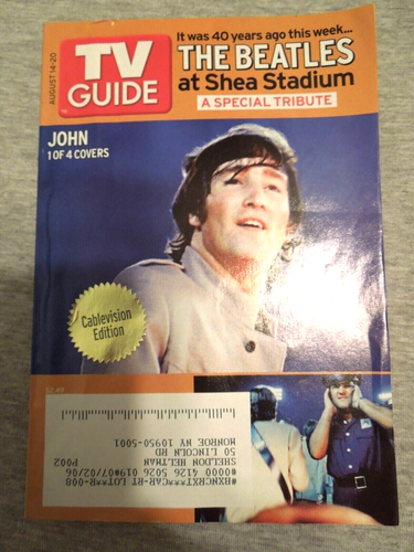 The Beatles at Shea Stadium TV Guide August 14-20 2005 John Lennon ...