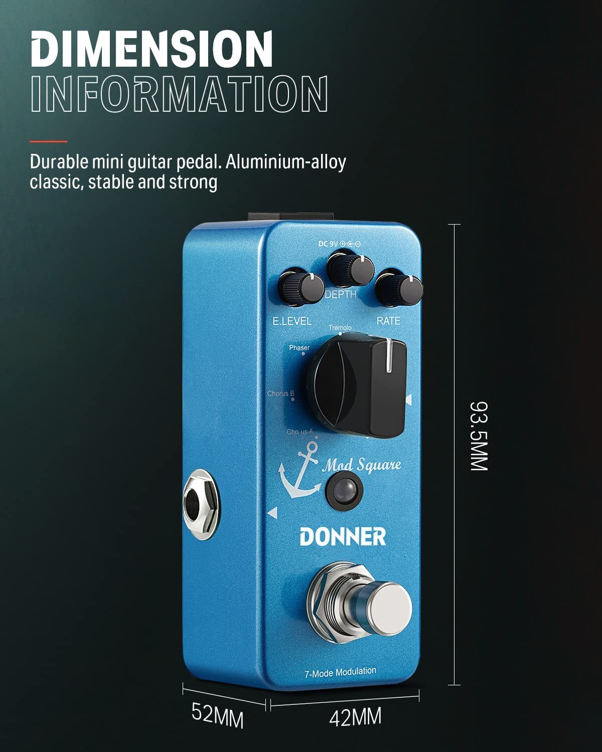 Donner+Mod+Square+Guitar+Effects+Pedal+7+Modulation+Modes+Flanger ...