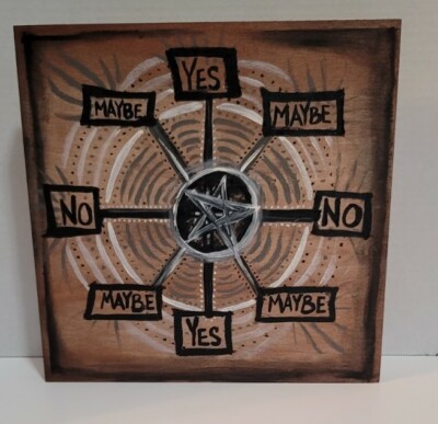 Wooden, Pendulum Answer Board, Handpainted, Mystical, Occult | eBay