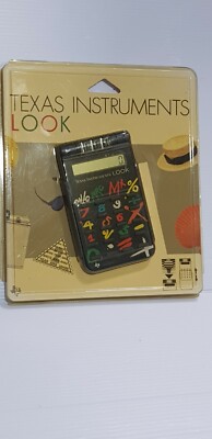 NOS 1988 vintage calculator TEXAS Instruments LOOK SOLAR TI 701 GRAFITI ...