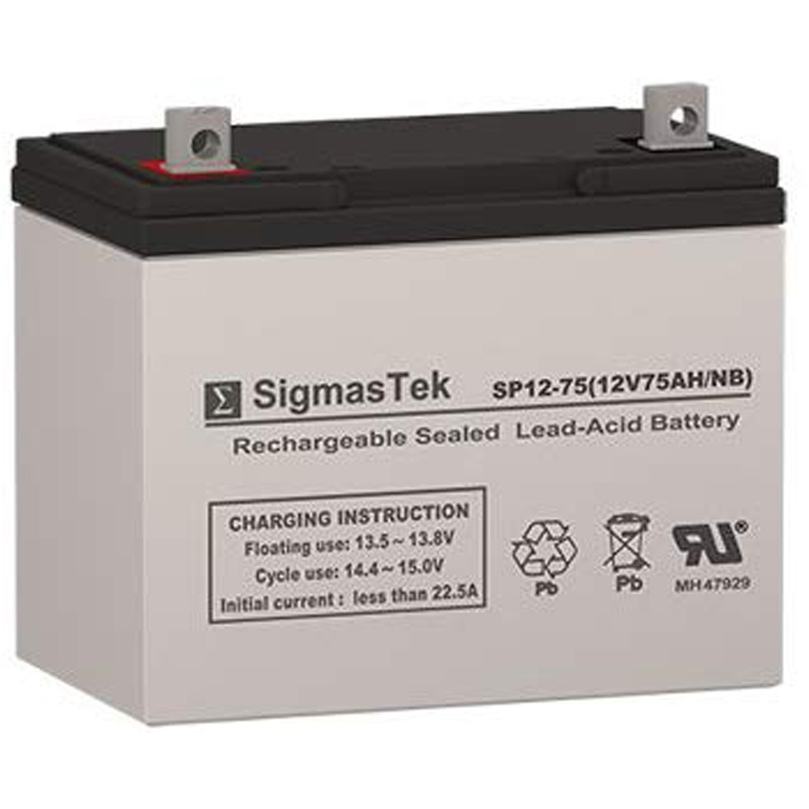 12V 75Ah Sealed Lead Acid AGM Battery Group 75 Compatible With UB12750 ...