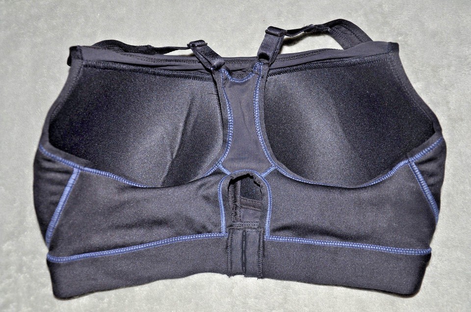 CHAMPION #214 Sports Bra Wireless S M L 34D 36C 38C Black High support ...