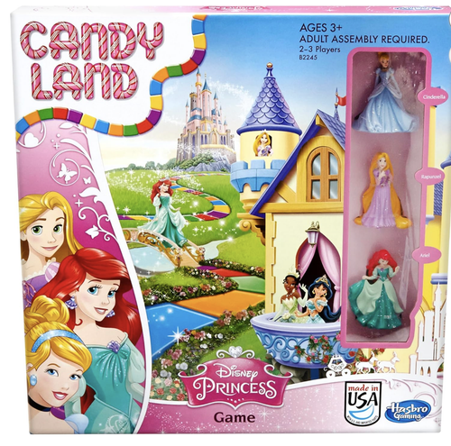 Disney Hasbro Gaming Candy Land Disney Princess Edition Board Game Toy ...