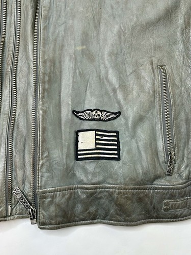 AFFLICTION AMERICAN CUSTOMS REBORN GRAY LIMITED EDITION LEATHER JACKET ...