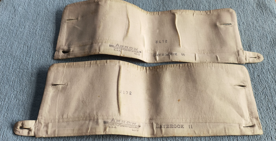 Pair of Antique Victorian Arrow Cluett, Peabody & Co Men’s Shirt Cuffs ...